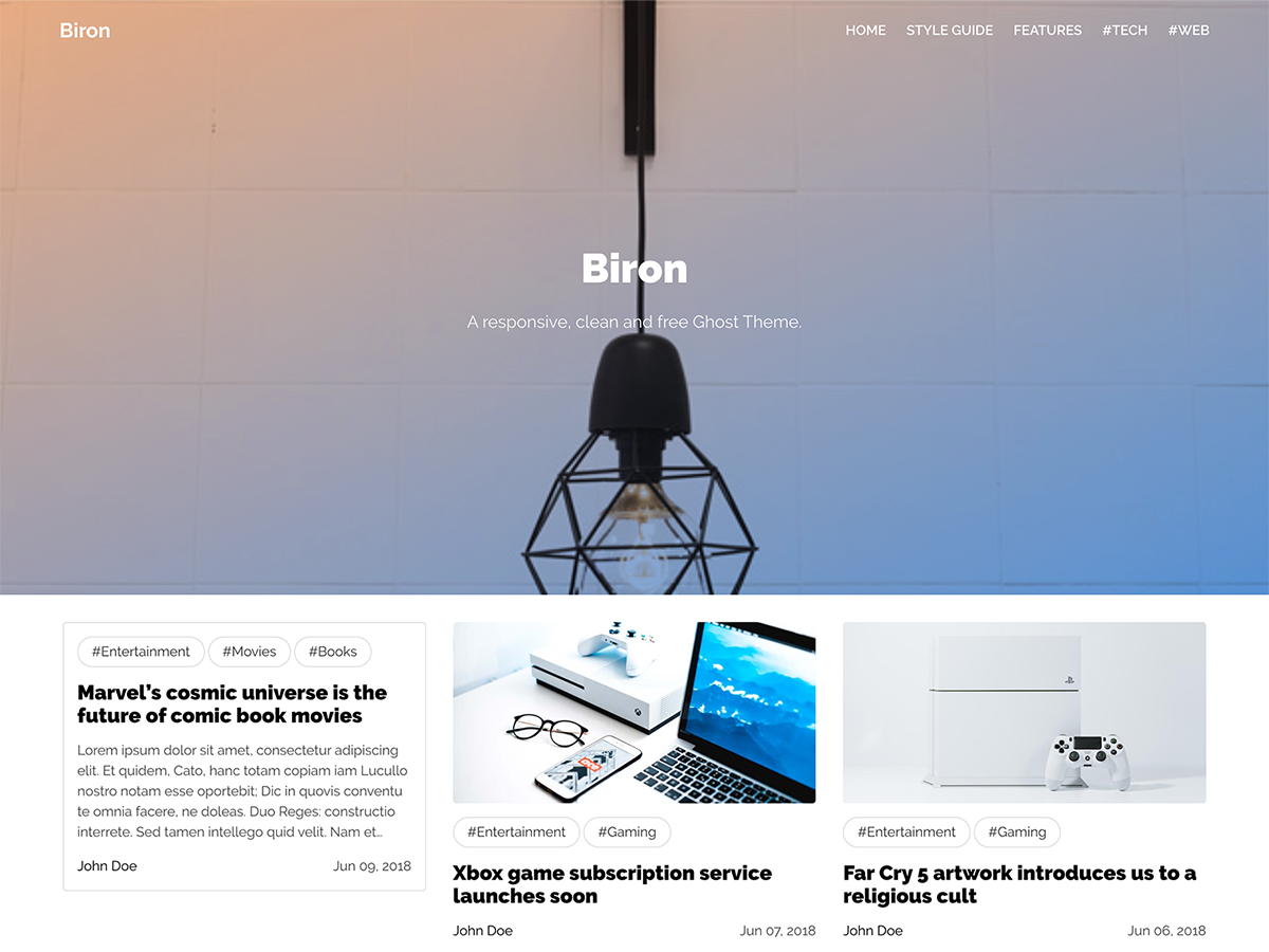 Free Ghost Themes | Bright Themes