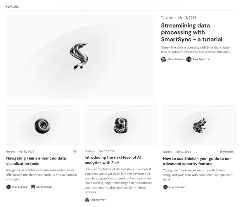 Flair — Startup & Company Blog Ghost Theme | Bright Themes