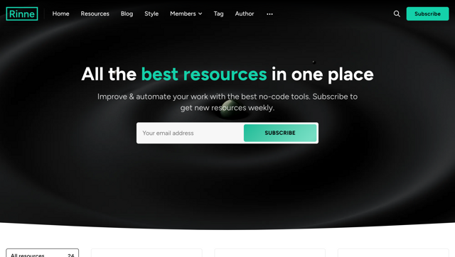 Rinne — Resources & Directory Ghost Theme | Bright Themes