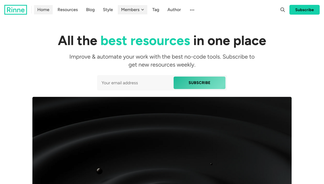 Rinne — Resources & Directory Ghost Theme | Bright Themes