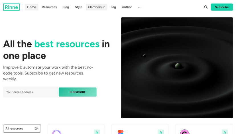 Rinne — Resources & Directory Ghost Theme | Bright Themes