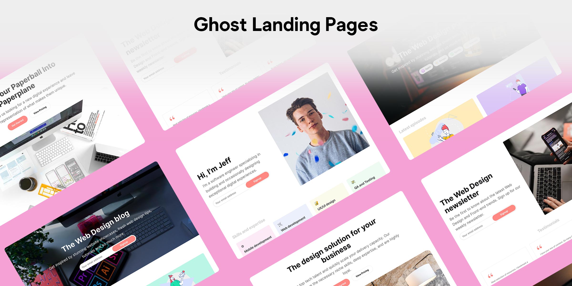 Ghost CMS Landing Pages | Bright Themes